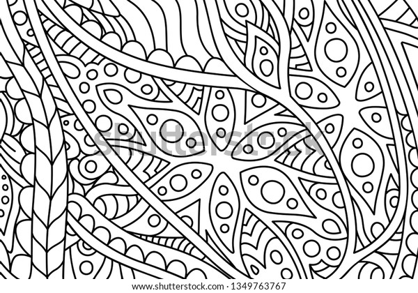 Beautiful Coloring Book Page Abstract Rectangle Stock Vector (Royalty ...
