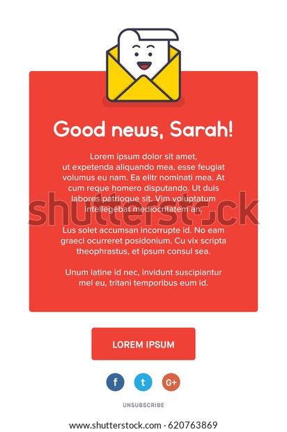 Beautiful Colourful Emailer Template Design Newsletter Stock Vector ...