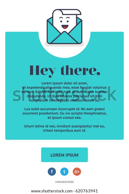 Beautiful Colourful Emailer Template Design Newsletter Stock Vector ...
