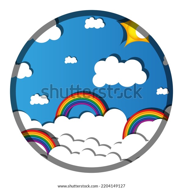 Beautiful Cut Out Paper Vector Illustration Stock Vector (Royalty Free ...