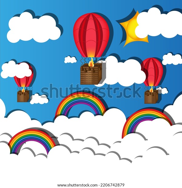 Beautiful Cut Out Paper Vector Illustration Stock Vector (Royalty Free ...