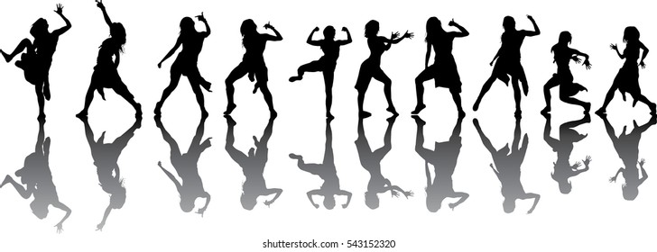 Beautiful Dancing Girl Stock Vector (Royalty Free) 543152374