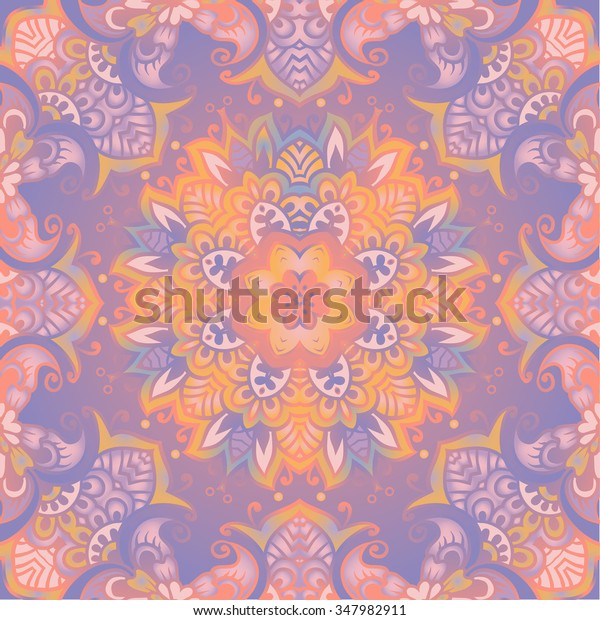 Beautiful Delicate Mandala Vector Pastel Color Stock Vector (Royalty ...