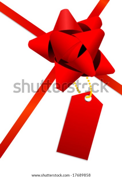 Beautiful Detailed Red Bow Label Stock Vector (Royalty Free) 17689858 ...