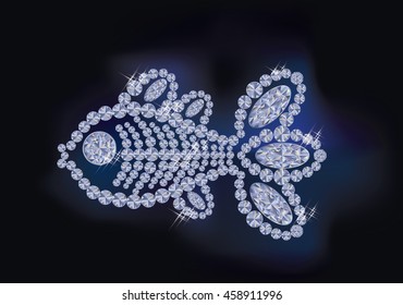 Diamond Magic Fish Vector Illustration: เวกเตอร์สต็อก (ปลอดค่าลิขสิทธิ์ ...
