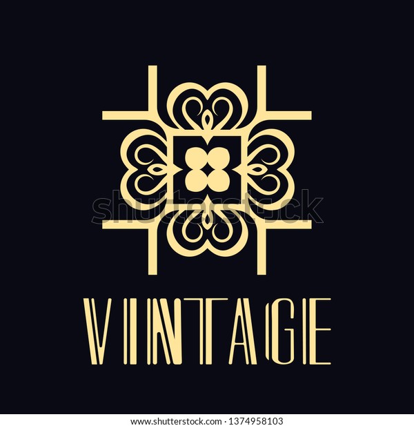 Beautiful Emblem Badge Template Logo Modern Stock Vector (Royalty Free ...