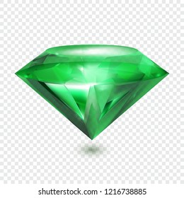 Beautiful Emerald Precious Stone Isolated On Stock Vector (Royalty Free ...