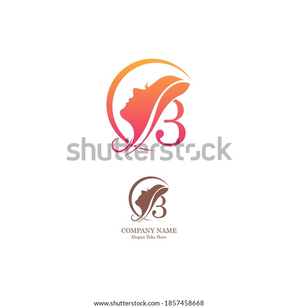 Beautiful Face Logo Number 3 Icon Stock Vector (Royalty Free ...