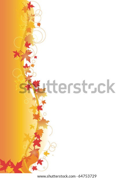 Beautiful Fall Leaves Warm Autumn Background Stock Vector (Royalty Free ...
