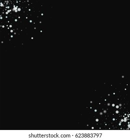 Beautiful Snowfall Frame Corners Beautiful Snowfall Stock Vector ...