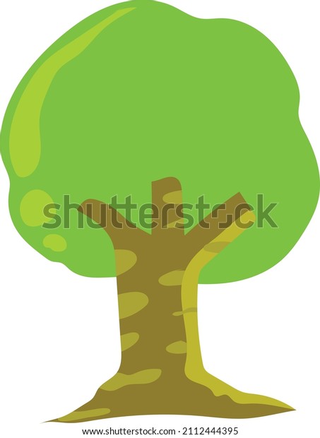 Beautiful Fat Short Tree Complete Your Stock Vector (Royalty Free ...