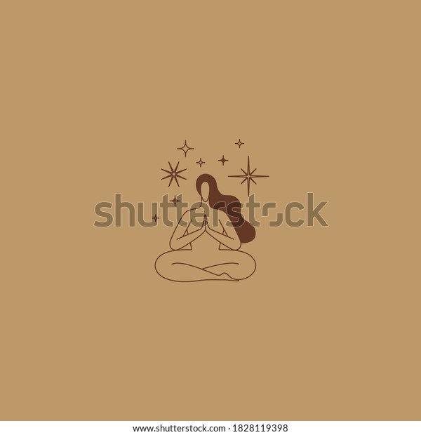 Beautiful Female Figure Vector Logo Design Stock Vector (Royalty Free ...