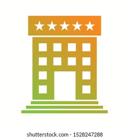 Beautiful Five Star Hotel Vector Glyph Stock Vector (Royalty Free ...