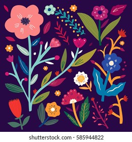 Beautiful Floral Design Stock Vector (Royalty Free) 585944822 ...