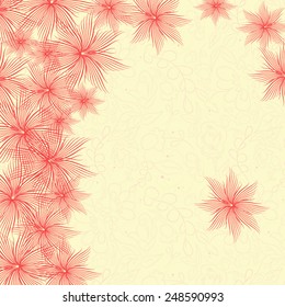 Beautiful Flowers Background Texture Background Edge Stock Vector ...