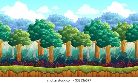 Terrain Forest Game Background Stock Vector (Royalty Free) 333294380