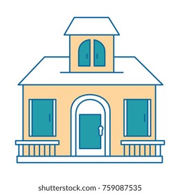 Beautiful Front House: vector de stock (libre de regalías) 759087535 ...