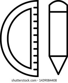 Beautiful Geometry Tools Line Black Stock Vector (Royalty Free ...