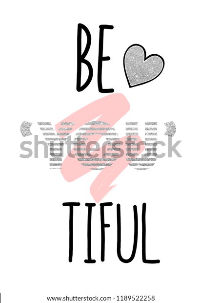 Beautiful Glitter Slogan Stock Vector (Royalty Free) 1189522258