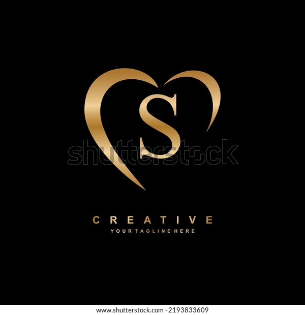 Beautiful Gold S Logo Design Love Stock Vector (Royalty Free ...