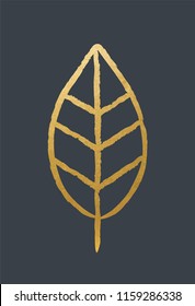 Beautiful Golden Leaf Stock Vector (Royalty Free) 1159286338 | Shutterstock