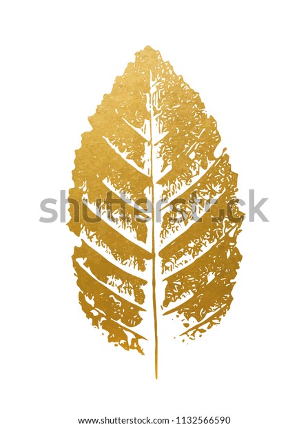 Beautiful Golden Leave Stock Vector (Royalty Free) 1132566590