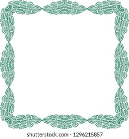 Beautiful Green Frame Vector Illustration Stock Vector (Royalty Free ...