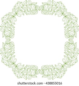 Beautiful Green Frame Vector Illustration Stock Vector (Royalty Free ...