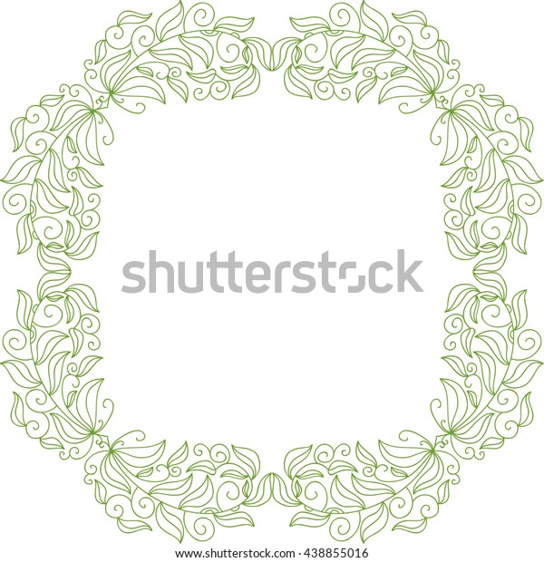 Beautiful Green Frame Vector Illustration Stock Vector (Royalty Free ...