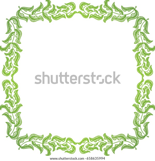 Beautiful Green Nature Frame Vector Illustration Stock Vector (Royalty ...