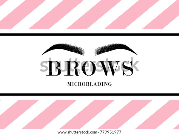 Beautiful Hand Drawing Eyebrows Logo Master Stock Vector (Royalty Free ...