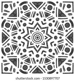 Beautiful Hand Drawn Mandala Tile Ornamental Stock Vector (Royalty Free ...
