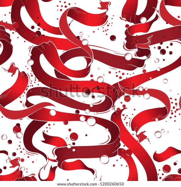 Beautiful Hand Drawn Red Ribbon Bubble Stock Vector (Royalty Free ...