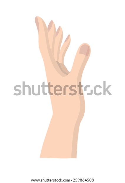 Beautiful Hand Present Gesture Fingers Vector Stock Vector (Royalty ...