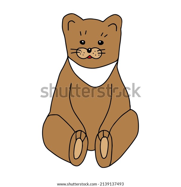 Beautiful Handdrawn Vector Illustration One Toy Stock Vector (Royalty ...