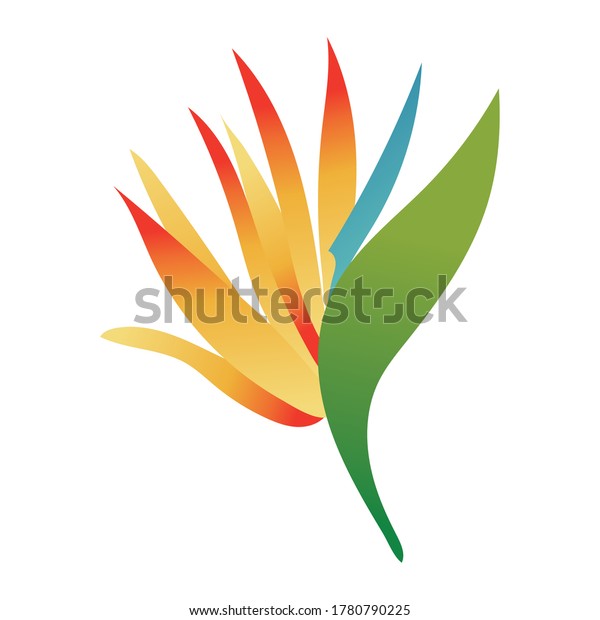 Beautiful Heliconia Flower Gradient Style Icon Stock Vector (Royalty Free) 1780790225 | Shutterstock