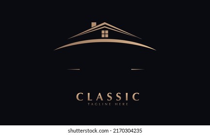 Beautiful Home House Vector Logo Monograme Stock Vector (Royalty Free ...