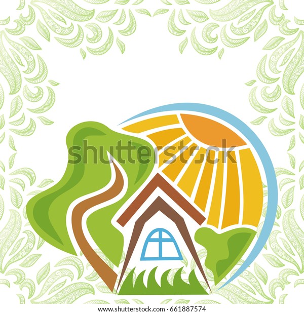 Beautiful House Vector Illustration Stock Vector (Royalty Free ...