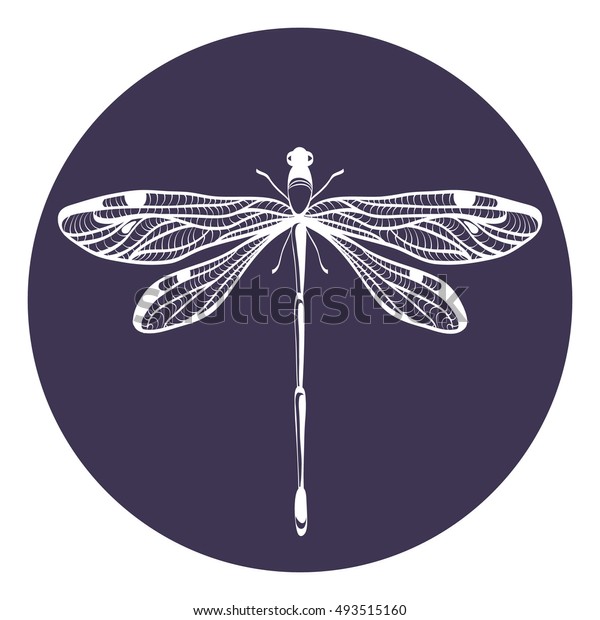 Beautiful Icon Dragonfly Vector Illustration Stock Vector (Royalty Free ...