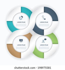 Beautiful Infographic Connection Circle Vector Business Stock Vector ...