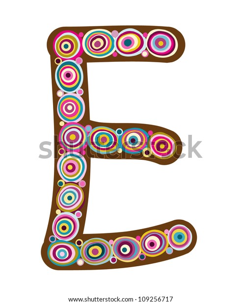 Beautiful Letter E See Letters My Stock Vector (Royalty Free) 109256717 ...