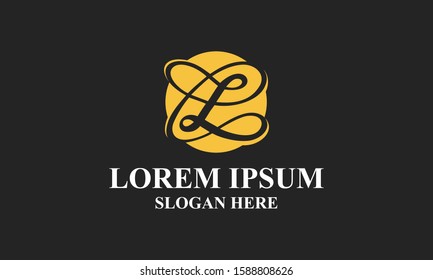Beautiful Letter L Vector Royalty Logo Stock Vector (Royalty Free ...