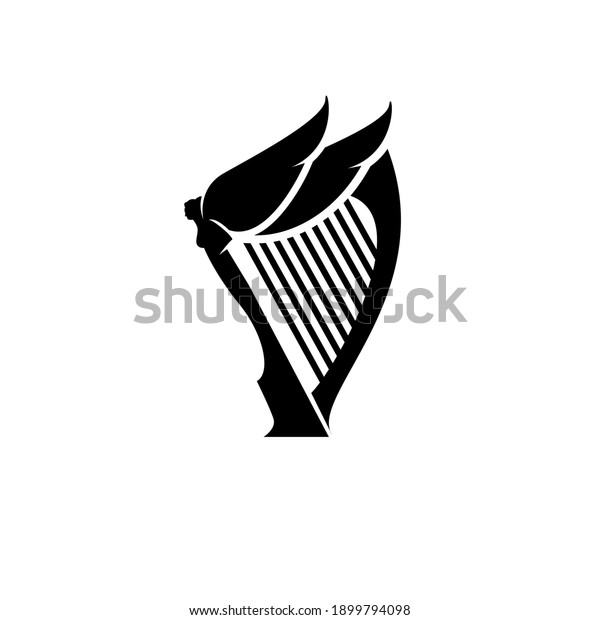 Beautiful Luxury Classic Angle Harp Vector Stock Vector (Royalty Free ...