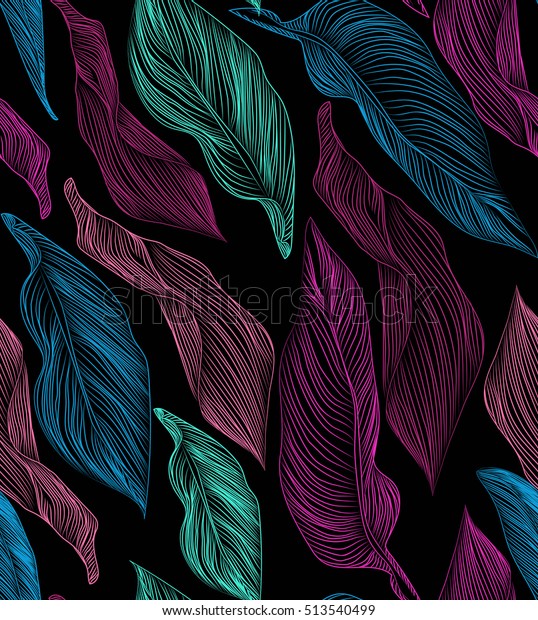 beautiful, luxury, exclusive vector seamless pattern with beautiful ...