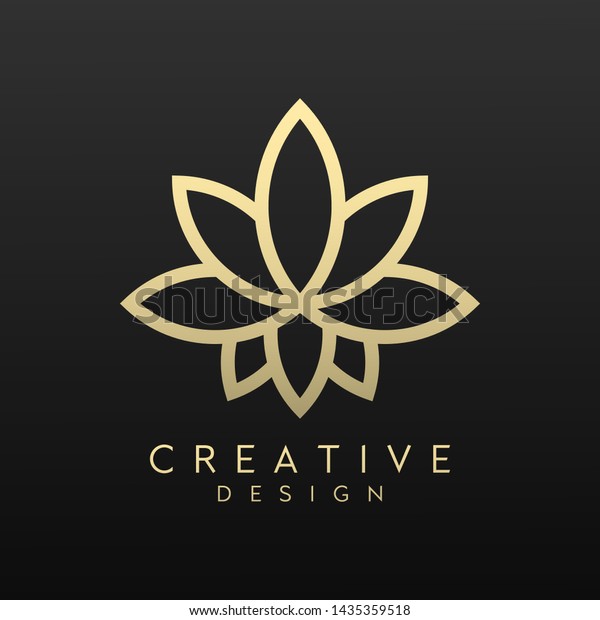 Beautiful Modern Luxury Flower Vector Design Stock Vector (Royalty Free ...
