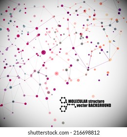 Beautiful Molecular Structure Stock Vector (Royalty Free) 216698812 ...