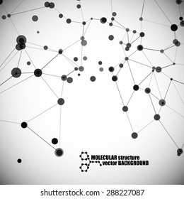 Beautiful Molecular Structure Stock Vector (Royalty Free) 288227087 ...