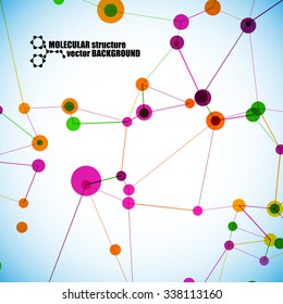 Beautiful Molecular Structure Stock Vector (Royalty Free) 338113160 ...