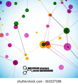 Beautiful Molecular Structure Stock Vector (Royalty Free) 338113160 ...