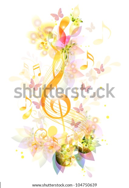 Beautiful Music Element Vectors Design Stock Vector (Royalty Free ...